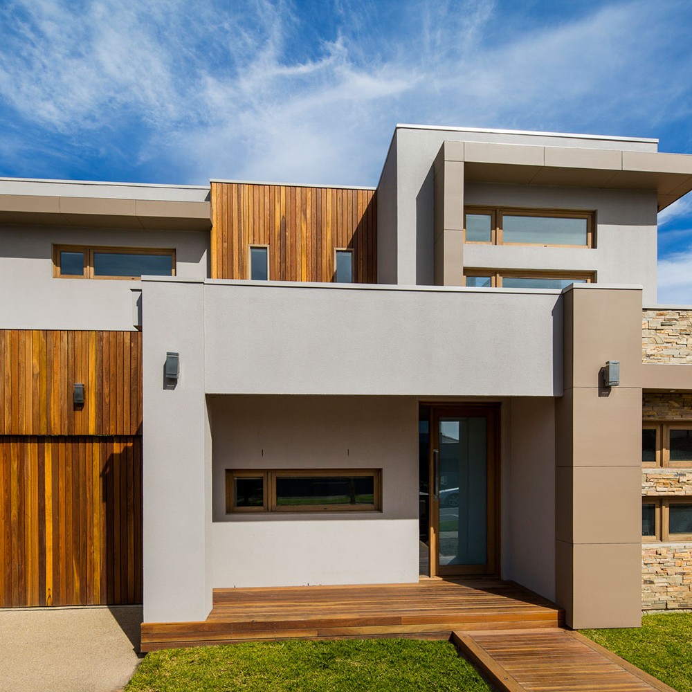 Exsulite lightweight cladding system by Dulux Acratex